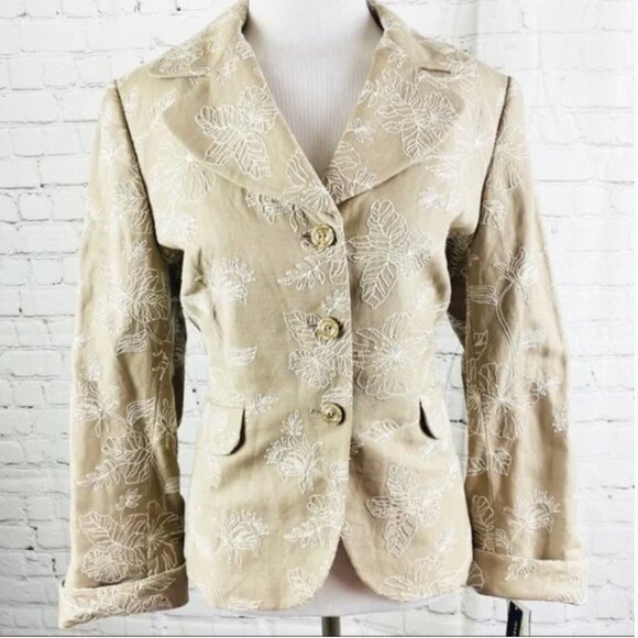 Isabella Demarco | Jackets & Coats | Isabella Demarco Linen Blazer Tan ...